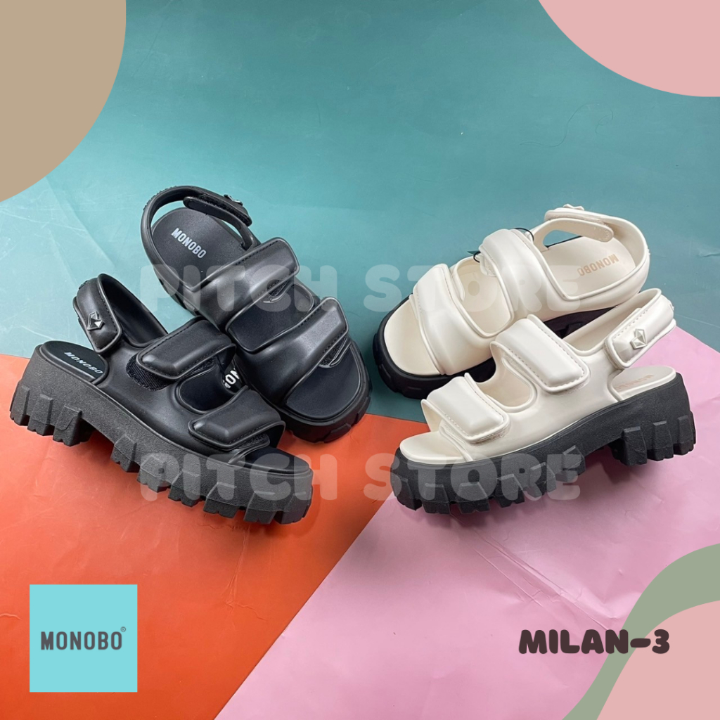 Monobo รองเท้าแตะรัดส้นสูงผู้หญิง รุ่น Milan 3 (5-8) | Shopee Thailand