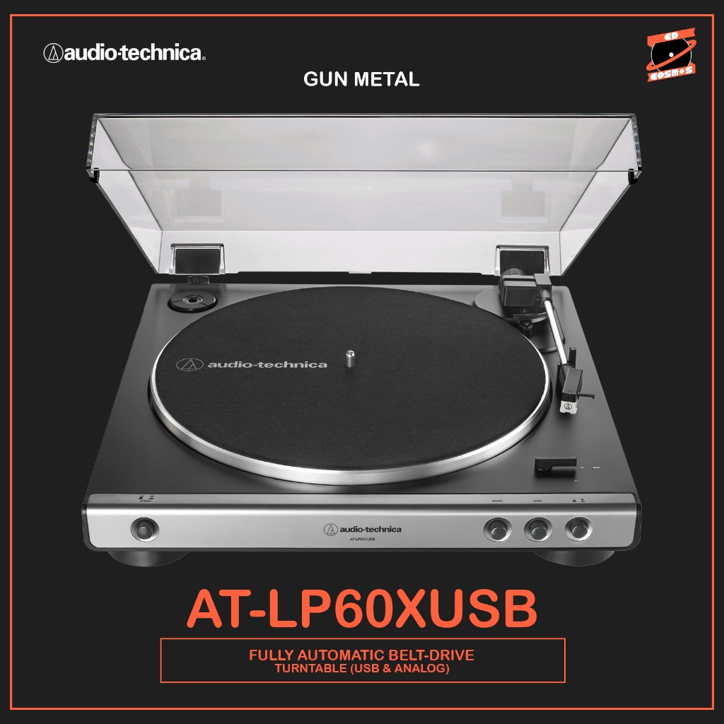 Audio Technica AT-LP60XUSB (Turntable)(Black/Gun metal) | Shopee Thailand