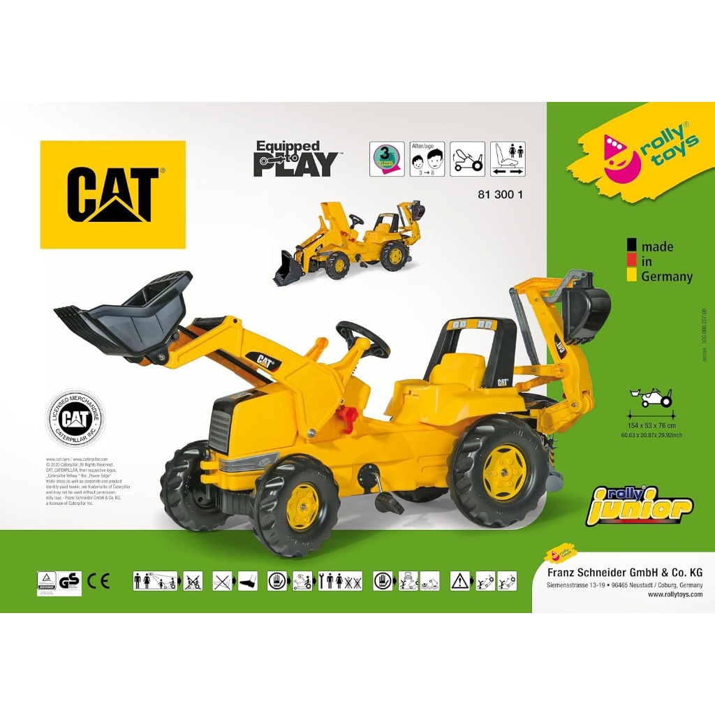 รถแทรกเตอร์ ตักดิน 2 หัว สามารถเล่นพร้อมกันได้2คน CAT Construction ...