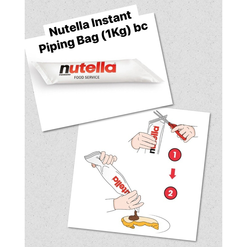Nutella Instant Piping Bag (1Kg) นูเทลล่าแบบถุงรีฟิล ขนาดถุงละ 1000กรัม ...