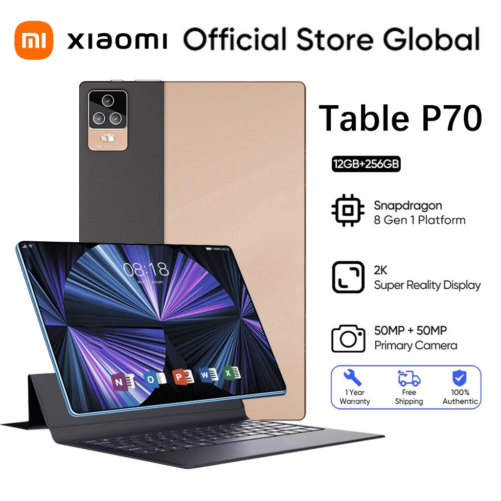 Xiaomi แท็บเล็ต P70 5G 12.0 นิ้ว 16GB+512GB 12000mAh รองรับซิมการ์ดในประเทศไทยแท็บเล็ตธุรกิจ ...