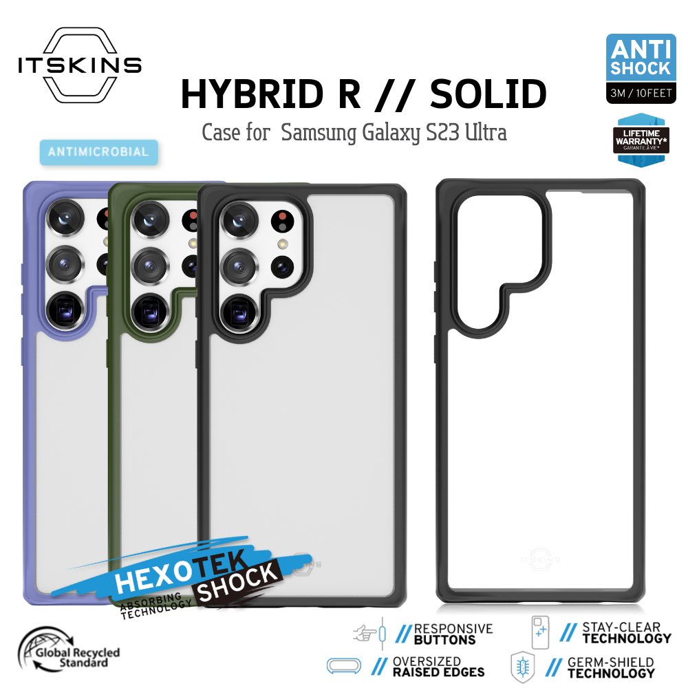 ITSKINS HYBRID // SOLID เคสกันกระแทก สำหรับ Samsung Galaxy S23 Ultra ...