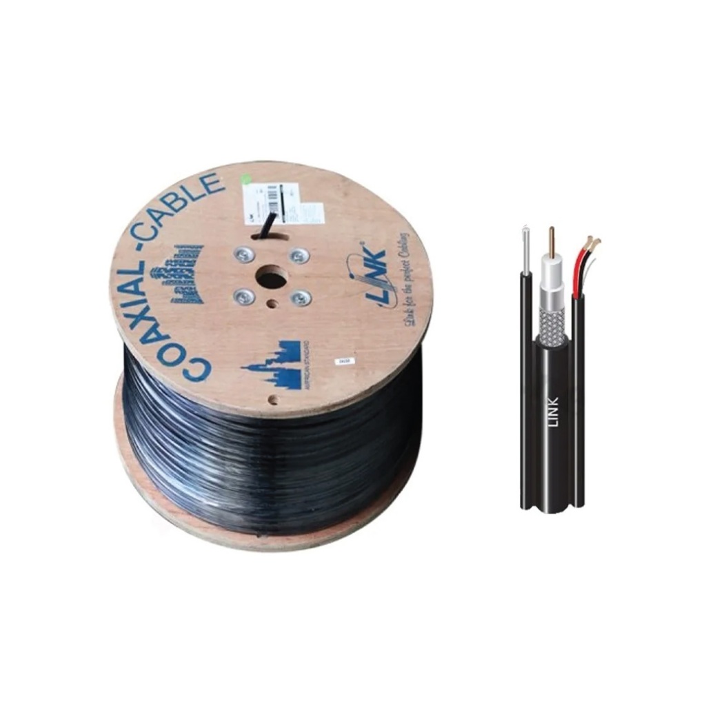 🔥สาย RG6/168 LINK Power Line#CB-0109SMW+ (มีสลิง) Cable ยาว 500M🔥 ของ ...