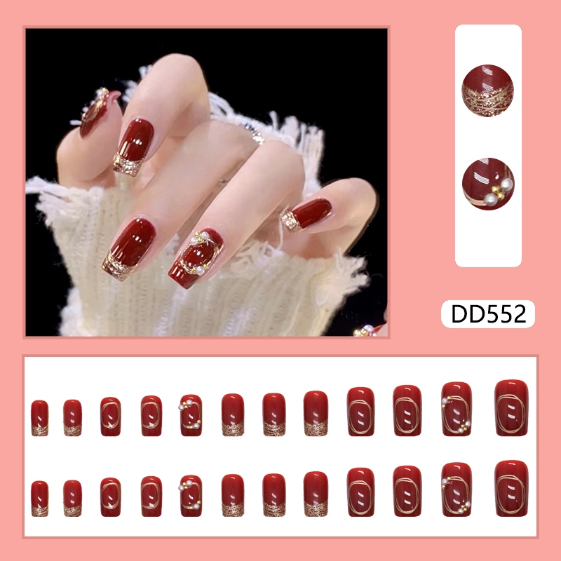 [R418]เล็บปลอมสำเร็จรูป เล็บปลอมยาว กันน้ำ ทำเล็บแฟชั่น หลากหลายสไตล์ ...