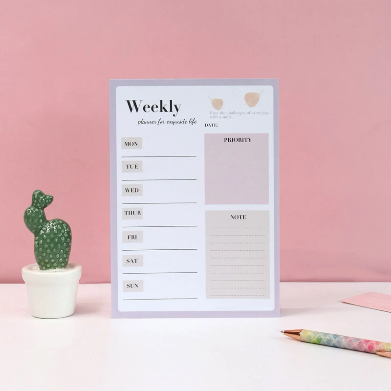 Weekly Planning Notepad กระดาษจดบันทึกรายสัปดาห์ | Shopee Thailand