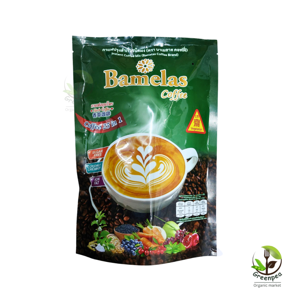 Bamelas Coffee กาแฟ ปรุงสำเร็จ ขนาด 200 กรัม กาแฟ คนรักสุขภาพ พร้อมดื่ม น้ำตาลน้อย (20กรัม x 10 ...