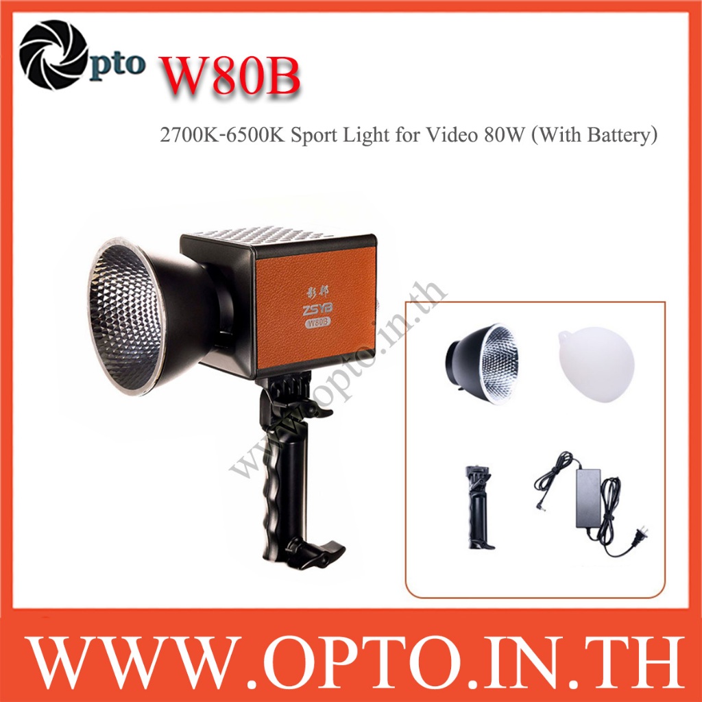 ZSYB W80B 2700K-6500K Sport Light for Video and Photographer ไฟLED 80W ...