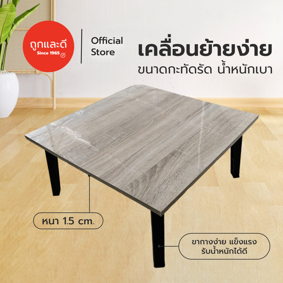 Took Lae Dee โต๊ะพับอเนกประสงค์ 60x60 โต๊ะพับญี่ปุ่น เกรดเอ มาตรฐานสูง ผลิตในไทย | Shopee Thailand