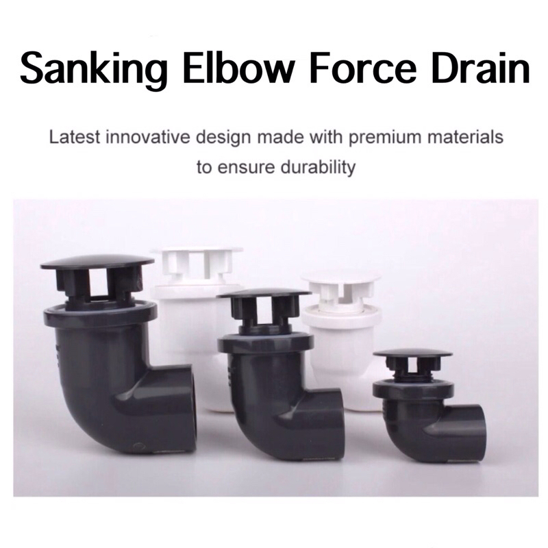Sanking Elbow Force Drain Bulkhead ข้องอ ท่อเดรน สำหรับทิ้งน้ำแบบปะกบ ...