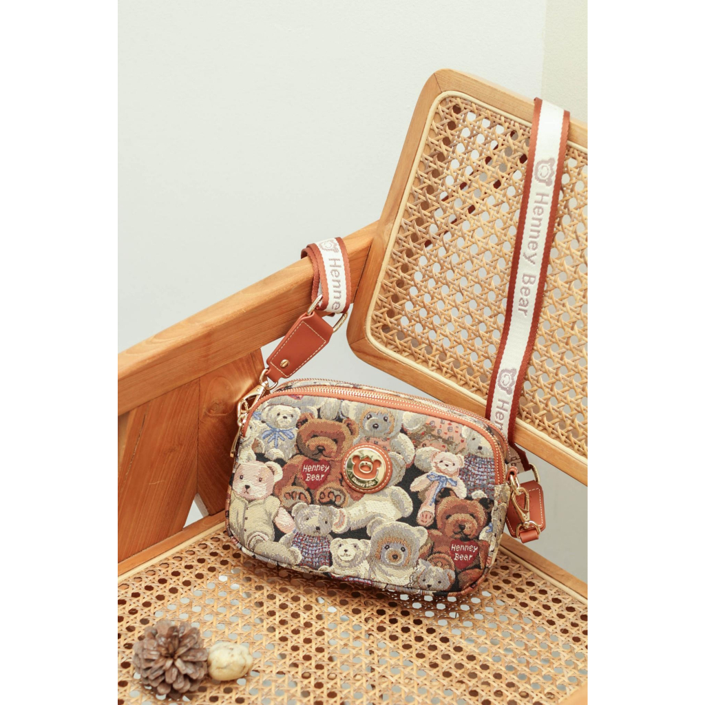 Henneybear-H1171 ลาย Teddy bear มาใหม่ !! กระเป๋าสะพายข้าง กระเป๋าพาด ...