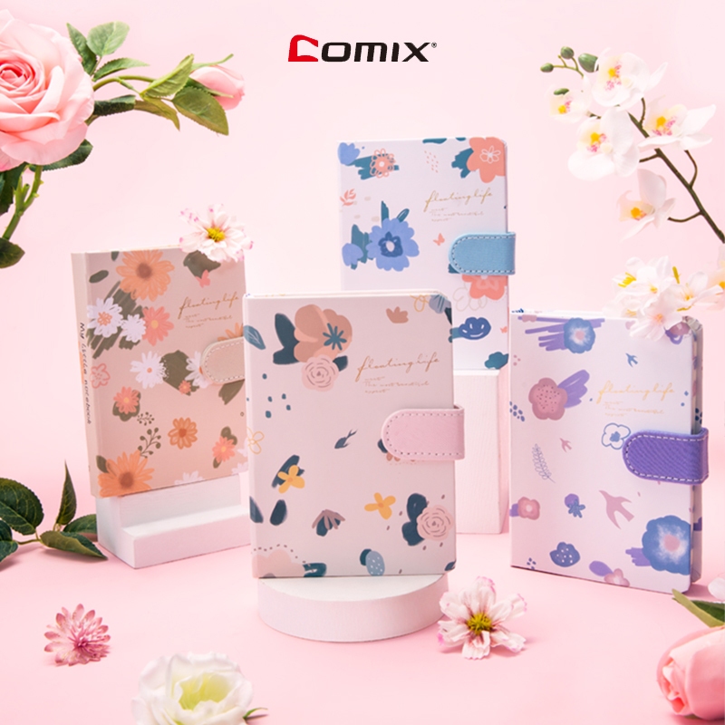 Comix C6100 สมุดปกหนัง มีเส้น A6 สมุดโน้ต มีหัวเข็มขัดแม่เหล็ก เครื่อง ...