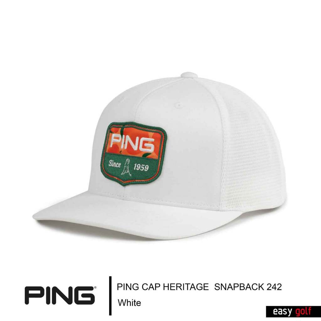 PING CAP HERITAGE SNAPBACK 242 LIMITED หมวกกีฬากอล์ฟผู้ชาย | Shopee ...
