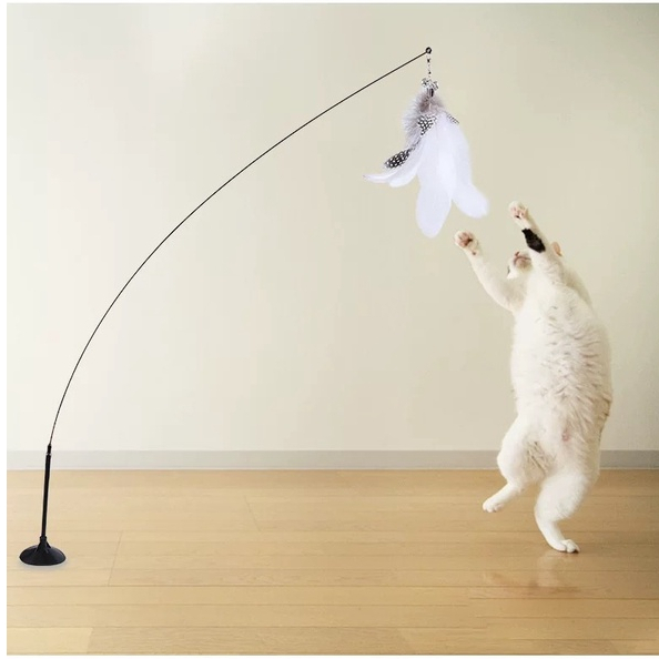 Thai.th ของเล่นไม้กายสิทธิ์ ฐานดูด ขนนก ดูดซับน้ําได้ดี ของเล่นสําหรับแมว YC-202 | Shopee Thailand