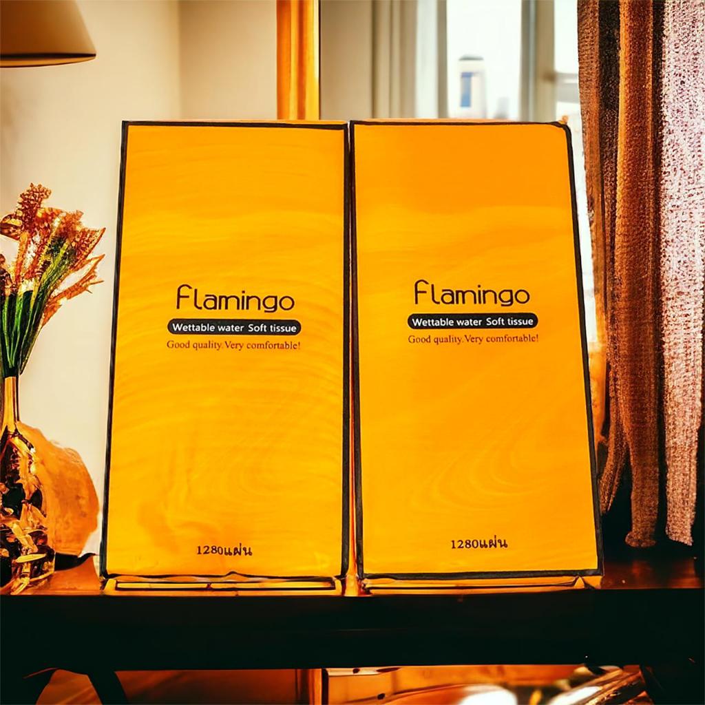 [ 1 ห่อ 260 ดึง ]-[ 2 ห่อ 520 ดึง ] Flamingo ทิชชู่แบบดึงแขวนได้ กระดาษทิชชู่ หนา 4 ชั้น 1040 ...