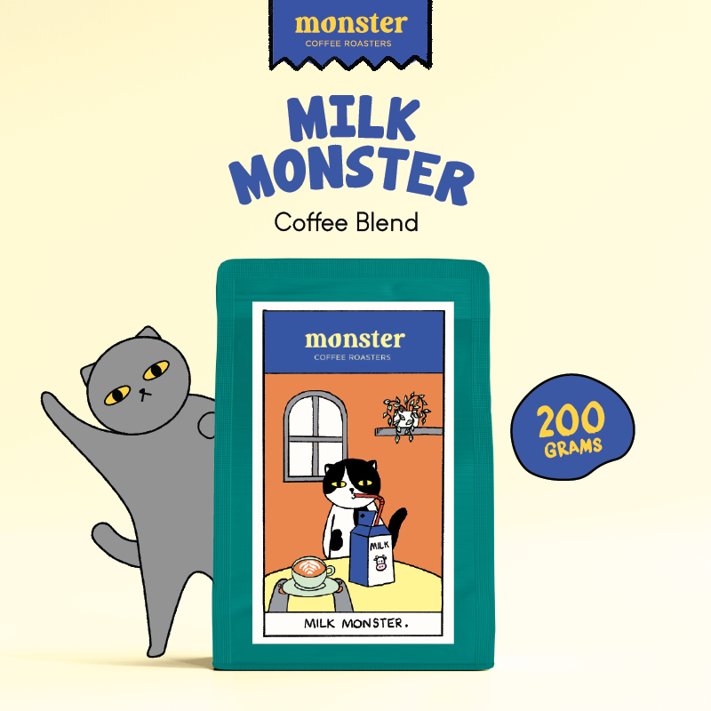 Monster Coffee Roaster เมล็ดกาแฟคั่วกลาง MILK MONSTER | Shopee Thailand