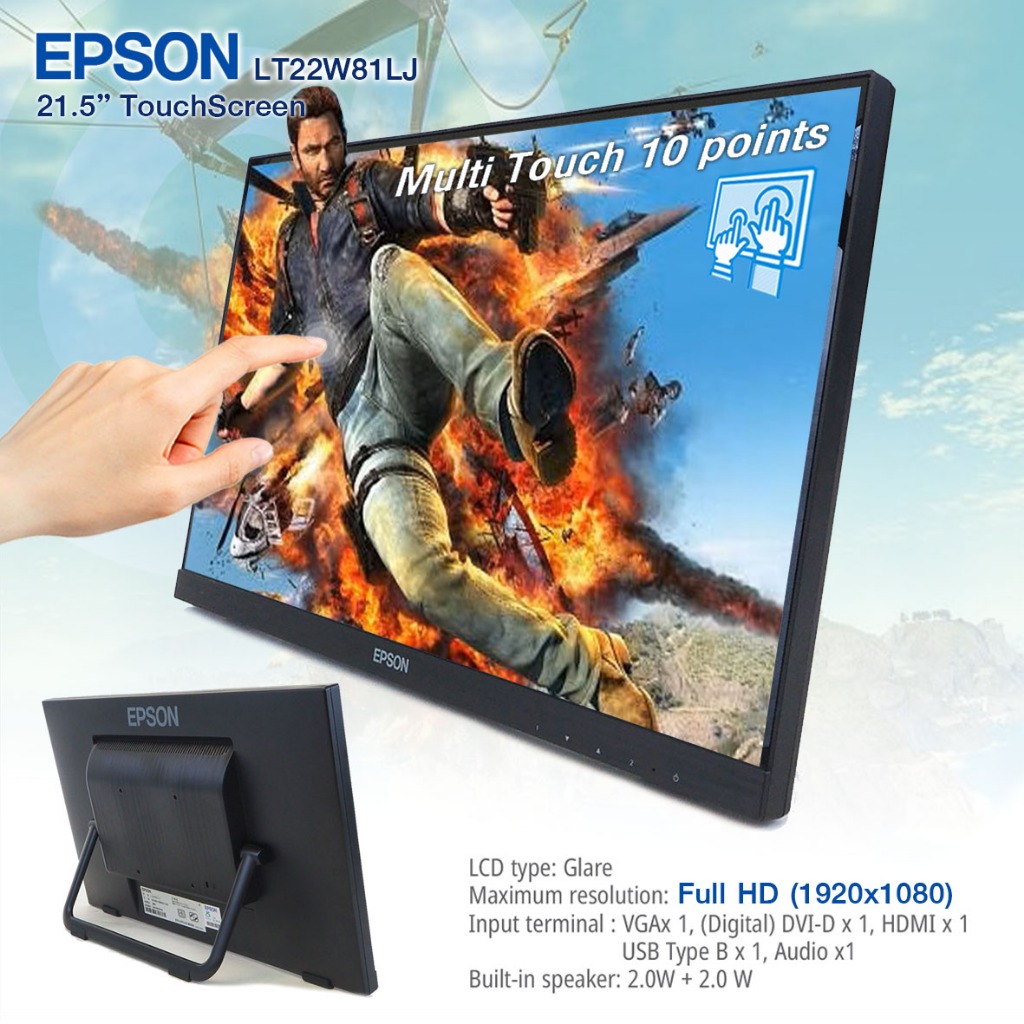 Monitor EPSON Touch screen 21.5" FHD "มือสอง" By Artech | Shopee Thailand