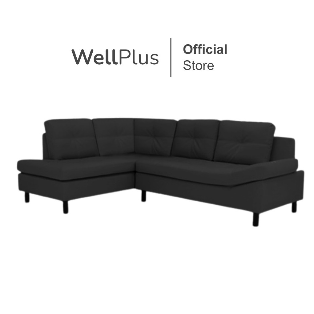 WellPlus โซฟาหนังสังเคราะห์ L-Shape เหมาะกับการนั่งทำกิจกรรมกับครอบครัว แข็งแรง ทนทาน หุ้มด้วย ...