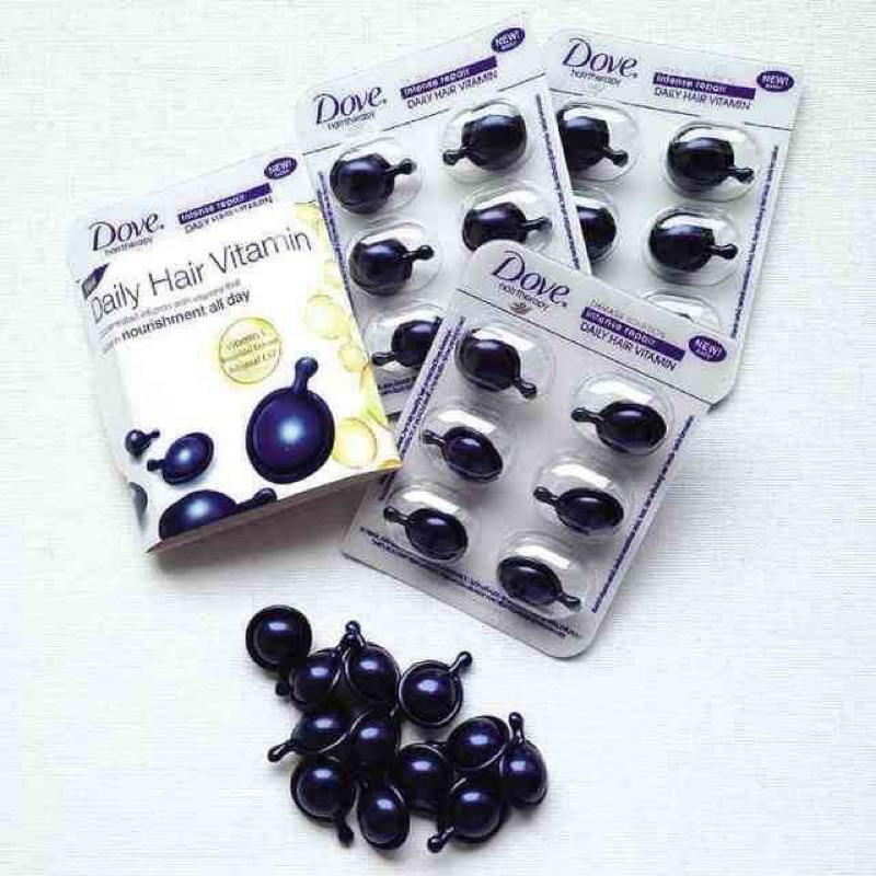 [ 1 แผง ] ⚗️ Dove 💠 Vitamin Intense Repair Hair Vitamins 6 capsules ...
