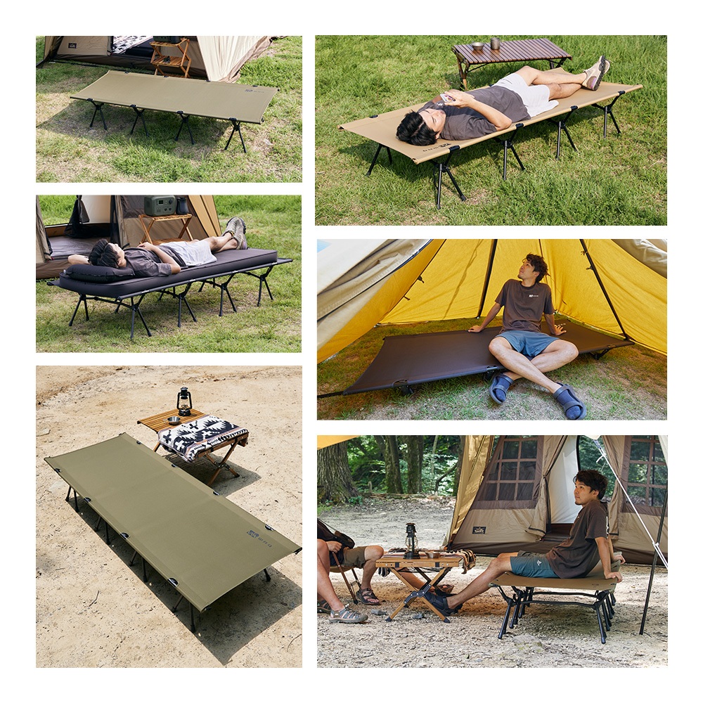 [พร้อมส่ง] [ผ้ารุ่นใหม่ 600D] เตียงสนาม WAQ 2-Way WIDE Folding Cot กว้าง80cm High/Low | Shopee ...