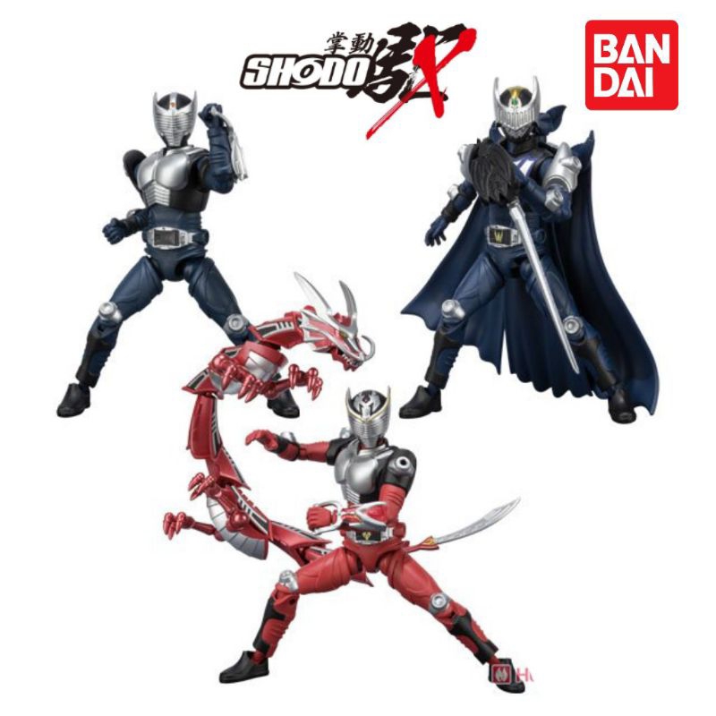 Bandai Shodo X Kamen Rider Ryuki Action Figure ริวคิ Night Drag Gridder dragon | Shopee Thailand