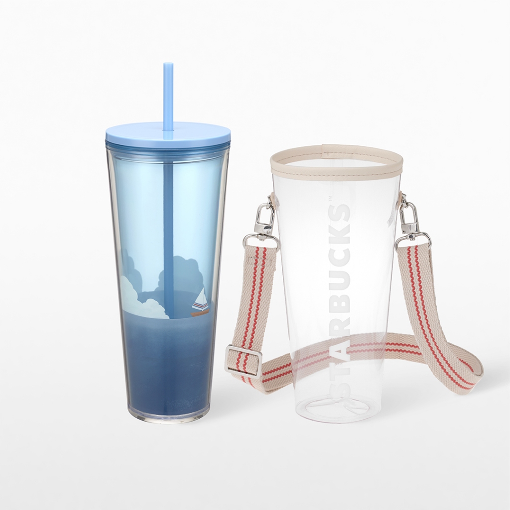 Starbucks Summer Boat Sailing With Carrier Cold Cup 24oz. ทัมเบลอร์ ...