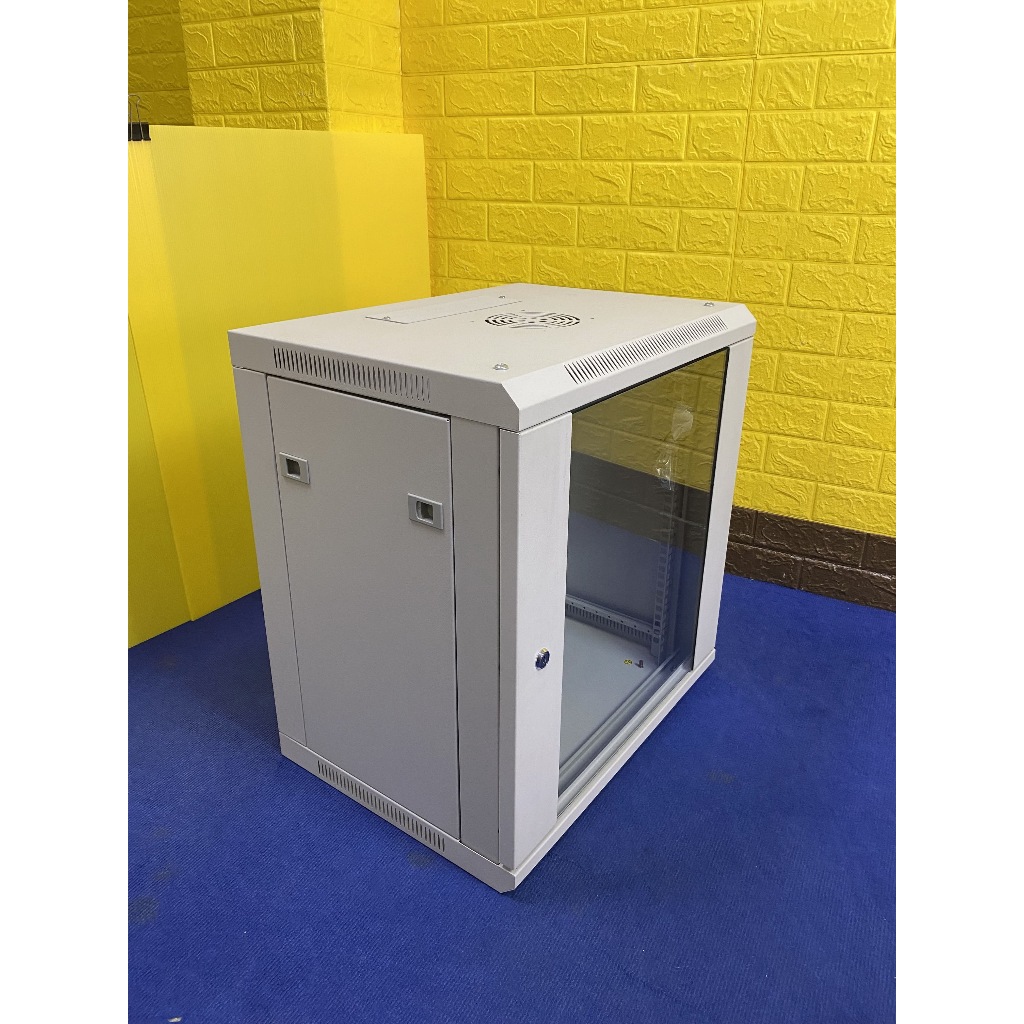 ตู้แร็คติดผนัง 19" Rack 12U (55X40CM.) ประตูหน้ากระจก แถมพัดลม 1 ตัว | Shopee Thailand