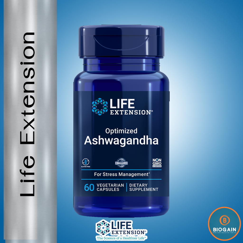 Life Extension Optimized Ashwagandha / 60 Vegetarian Capsules | Shopee ...