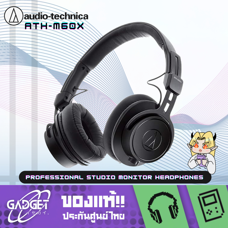 Audio-Technica ATH-M60x On-Ear Professional Monitor Headphones | Shopee ...