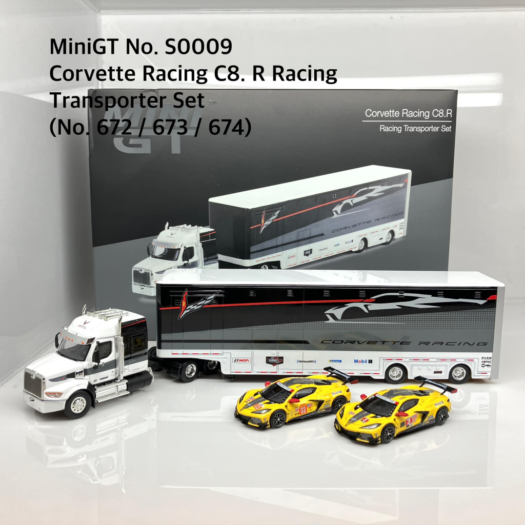 Mini GT No.S0009 Corvette Racing C8.R Racing Transporter Set | Shopee ...