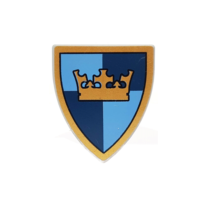 LEGO 3846pb024 Minifigure, Shield Triangular with Gold Crown on Dark ...