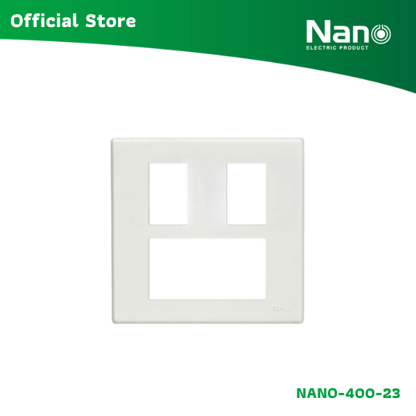 NANO หน้ากากขอบเหลี่ยม 4x4" 5 ช่อง Classic series (80 ชิ้น/กล่อง) รุ่น NANO-400-23 | Shopee Thailand