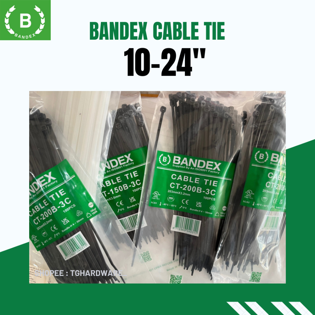 เคเบิ้ลไทร์ สายรัด Cable Tie BANDEX ขนาด 10-17 3/4" | Shopee Thailand