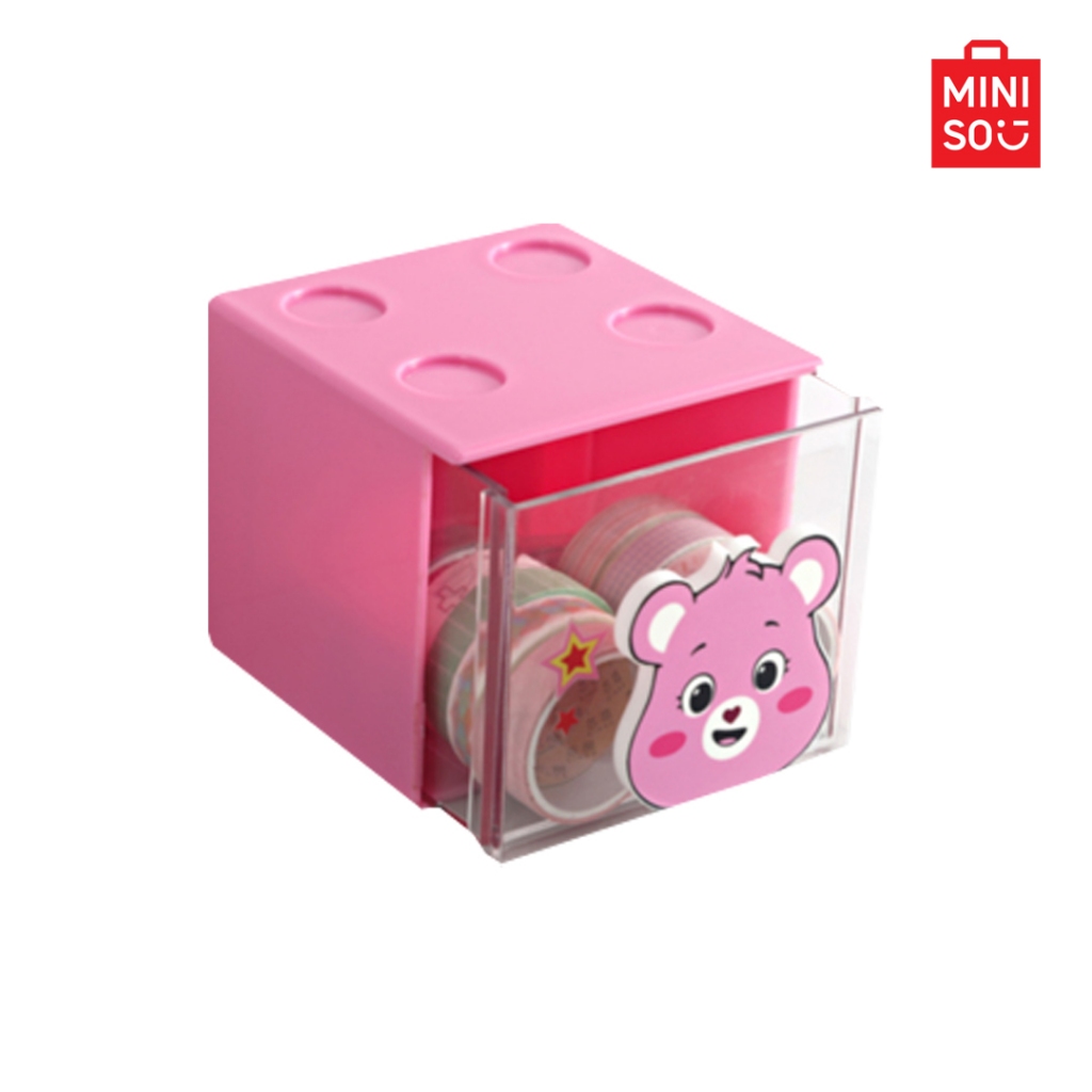 MINISO ลิ้นชักพลาสติกเก็บของ รูปทรงสี่เหลี่ยม Care Bears Collection ...