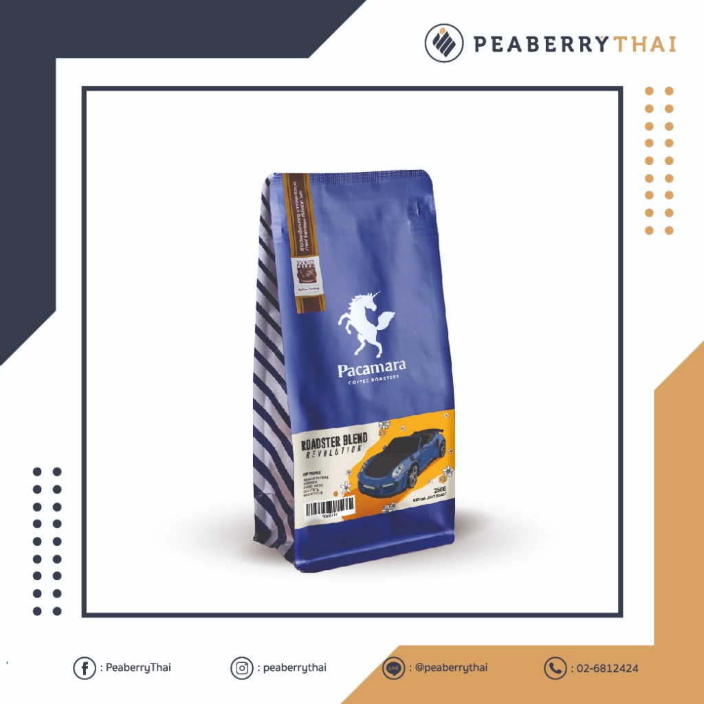 Pacamara Roadster Blend 250g เมล็ดกาแฟนอก อาราบิก้า 100% คั่วอ่อน ขนาดบรรจุ 250 กรัม | Shopee ...