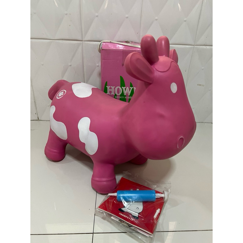 ตุ๊กตาสัตว์ยางกระโดดเด้งดึ๋ง รูปวัว Trumpette howdy cow . | Shopee Thailand