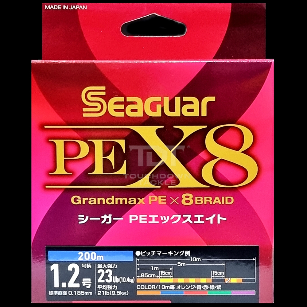 SEAGUAR GRANDMAX PE X8 150m 200m 300m 400m *** สาย PE จิ๊กกิ้ง แคสติ้ง ของแท้ญี่ปุ่น 100% ...