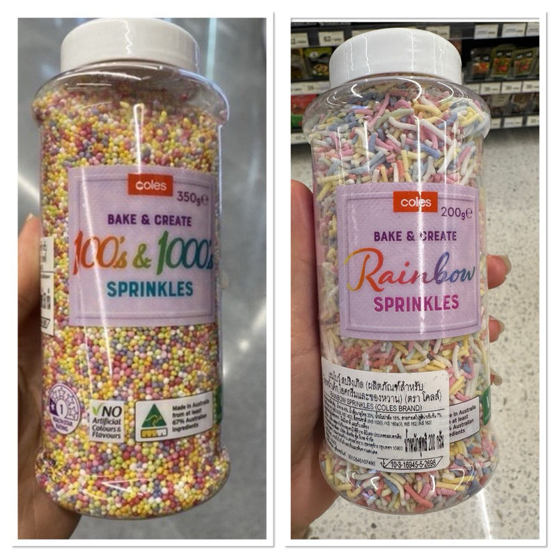 100 ‘s & 1000 ‘s Sprinkles Coles 350 G. โรยหน้าเค้ก ไอศครีมและของหวาน ...