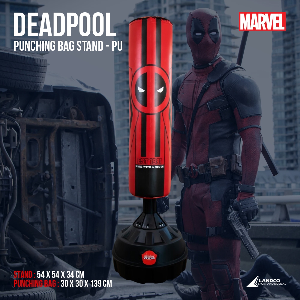 MARVEL มาร์เวล กระสอบซ้อมตั้งพื้น เป้าชกมวย Punching Bag Deadpool (4650 ...