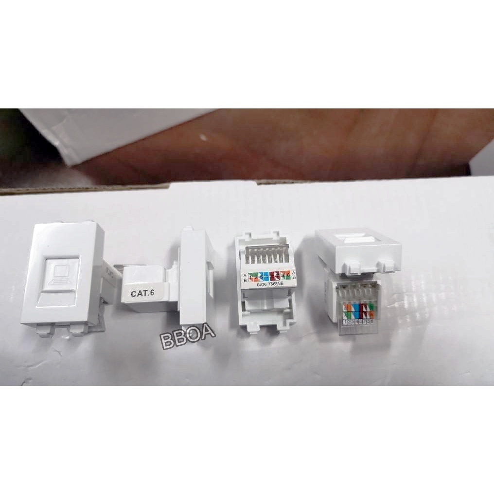 LAN ตัวเมีย มาใส่หน้ากาก Panasonic รุ่นใหม่ CAT5e Cat6 RJ45 SOCKET ...