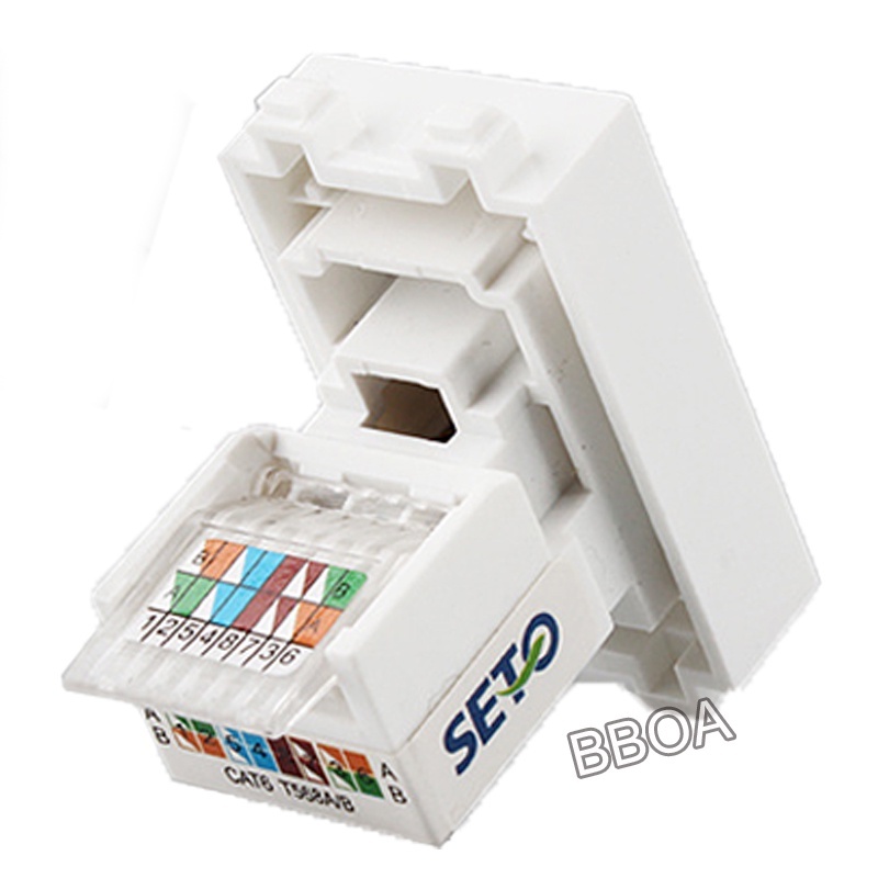 LAN ตัวเมีย มาใส่หน้ากาก Panasonic รุ่นใหม่ CAT5e Cat6 RJ45 SOCKET ...