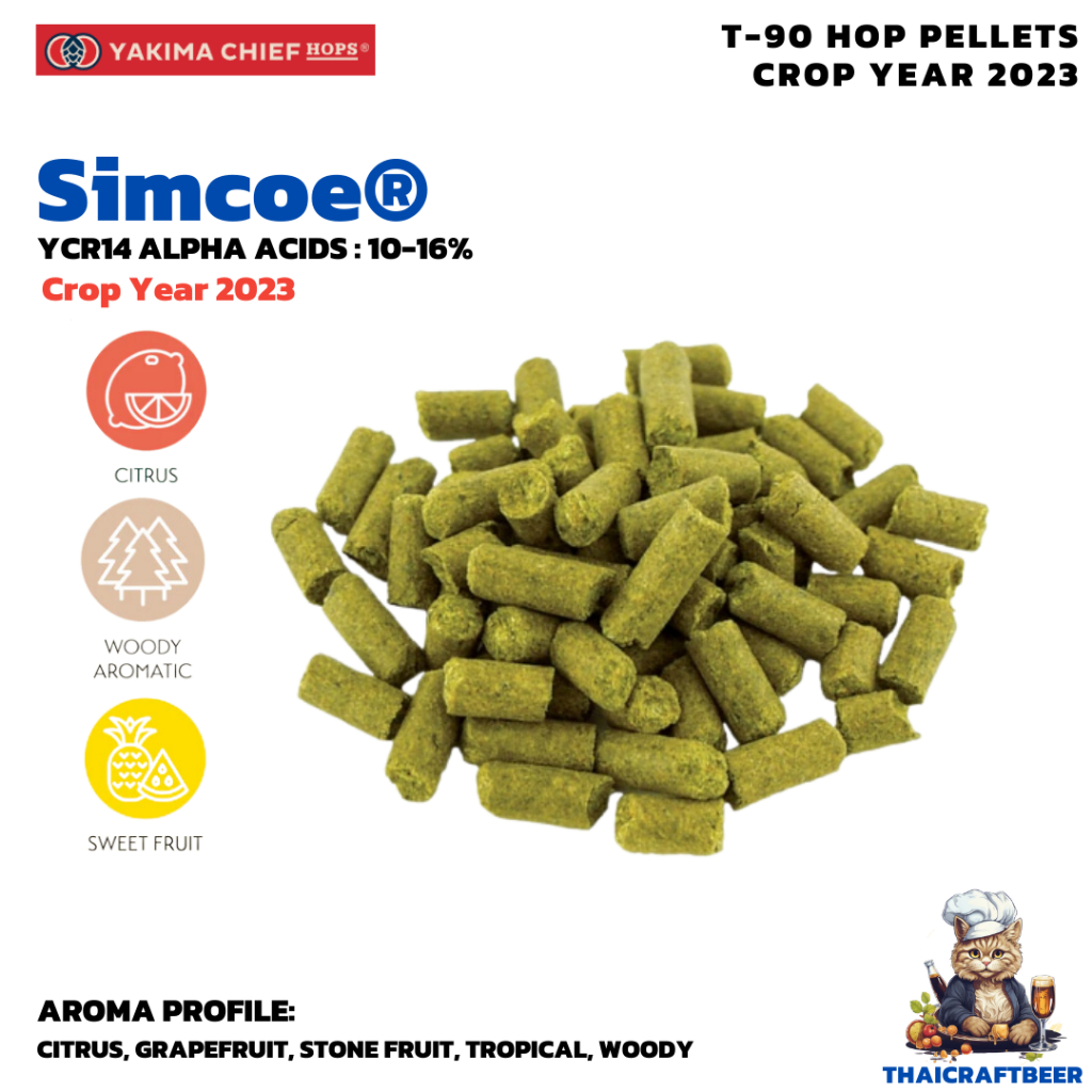 ฮอปทำเบียร์ ฮอป T90 Simcoe Hops Crop 2023 [Yakima Chief Hops] | Shopee ...