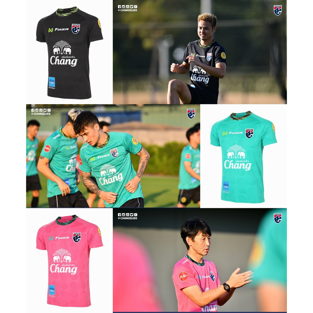 ของแท้ WARRIX เสื้อฟุตบอล ชุดซ้อม ฟูล ทีมชาติไทย 2023-24 CHANGSUEK FLASH TRAINING SHIRT กีฬา ...