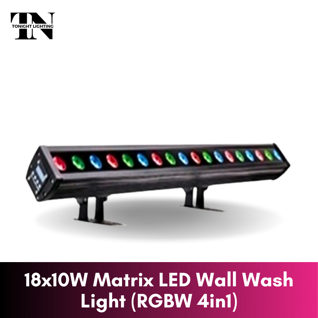 [พร้อมส่ง] ไฟย้อมเวที ฉากตึก อาคาร 18x10W Matrix LED Wall Wash Light ...