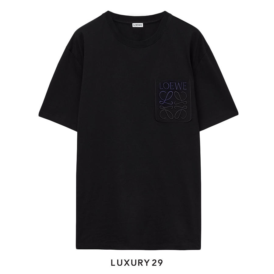 Loewe Relaxed Fit T-Shirt in Cotton Black | Shopee Thailand