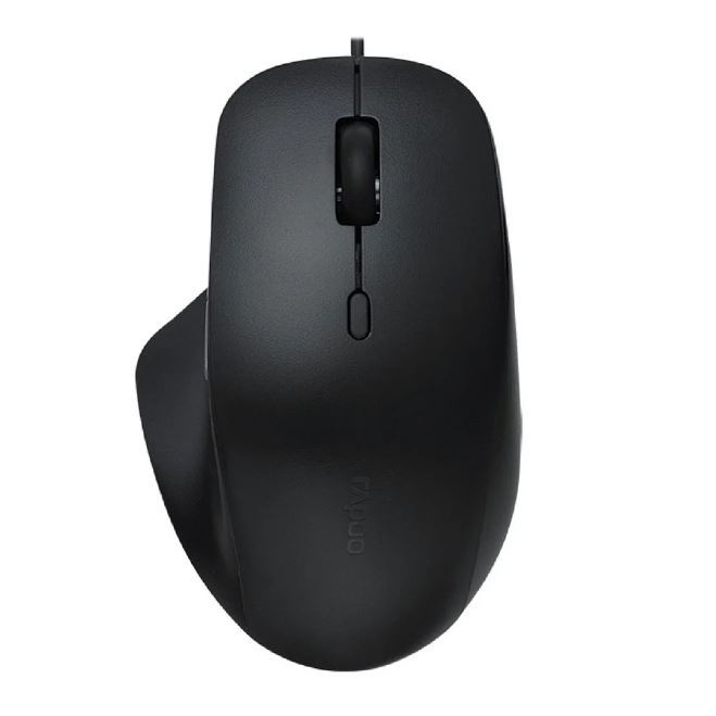 MOUSE (เมาส์) RAPOO N500-BK WIRED OPTICAL (BLACK) | Shopee Thailand