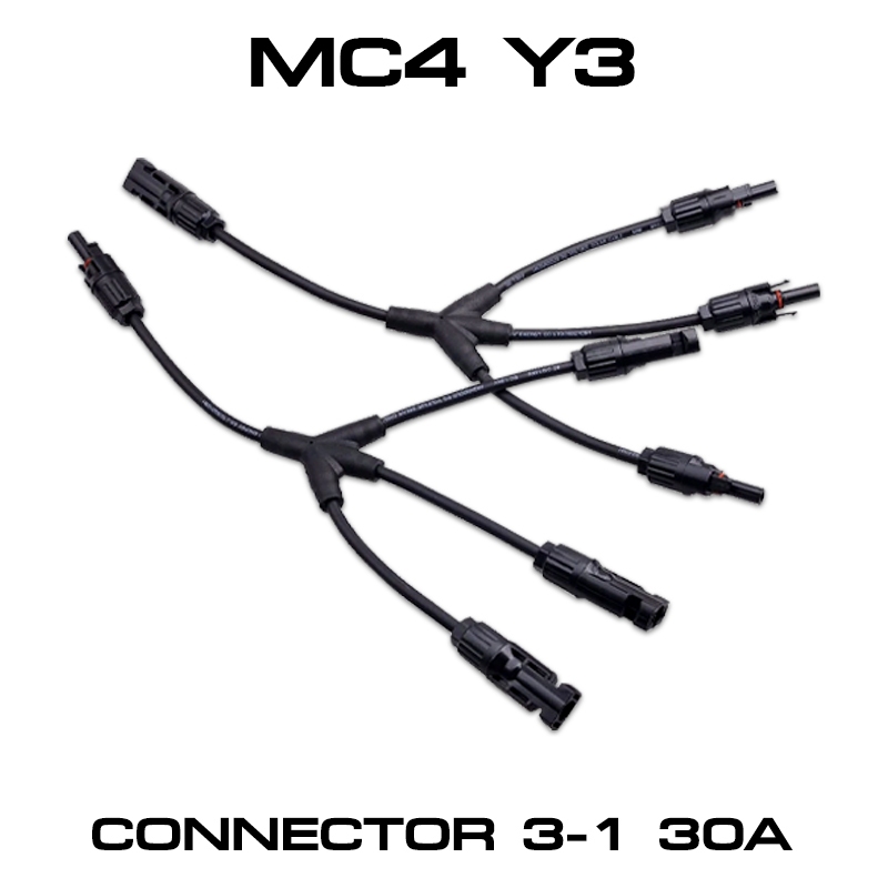 สายโซล่าเซลล์ MC4 CONNECTOR เข้า 3 ออก 1 รุ่น MC4-Y3 (1set/2pcs.) | Shopee Thailand