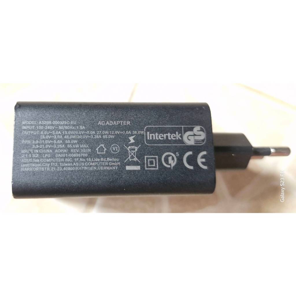 สินค้ามือสอง สภาพตามรูป Rog Phone Adapter PPS 65W PD QC Hyper Charge ...