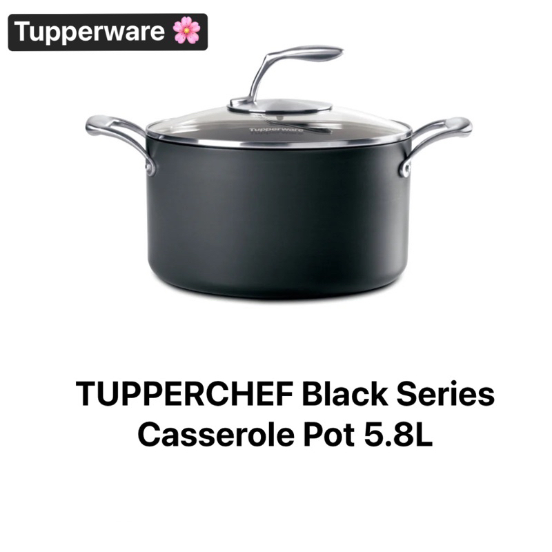 หม้อ Tupperware รุ่น TUPPERCHEF Black Series Casserole Pot ขนาด 5.8L ...