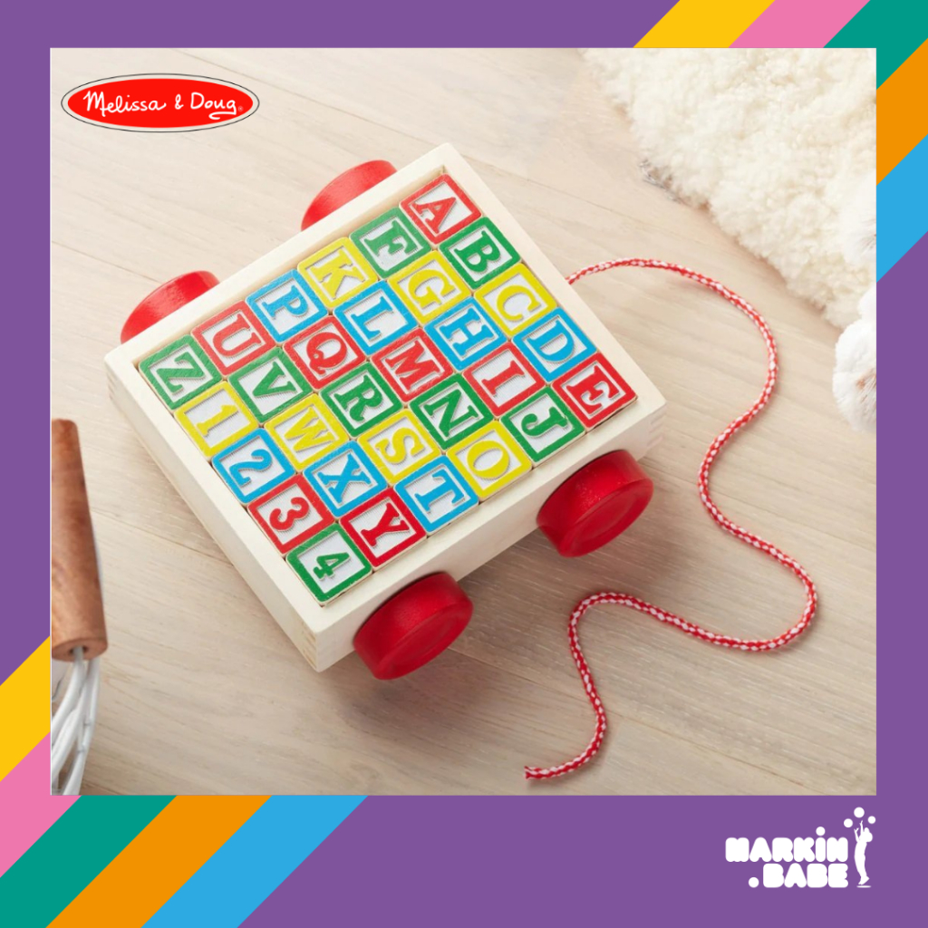 MELISSA & DOUG I CLASSIC ABC BLOCK CART I บล๊อกไม้ ABC ขนาด 1"x 30 ชิ้น ...