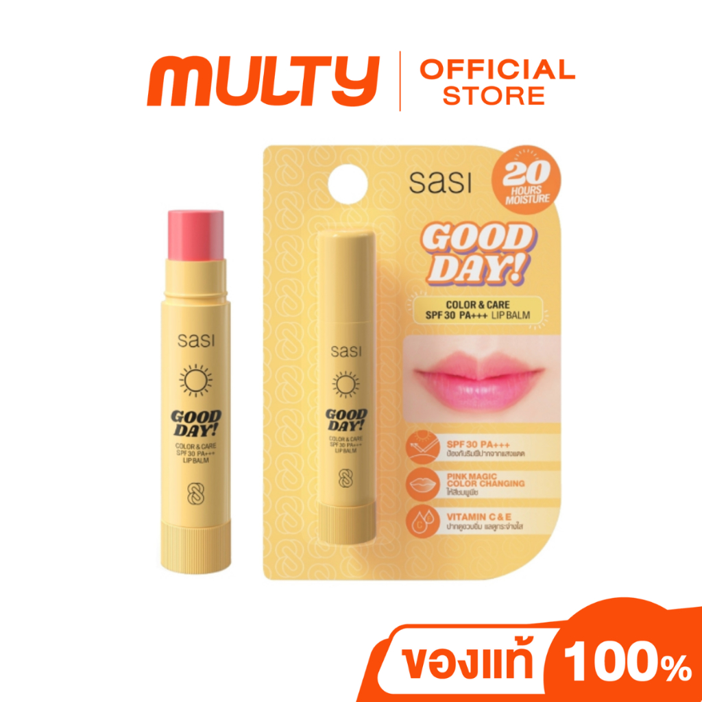 Sasi-Good Day Color&Care Spf30 Pa+++ Lip Balm 3.5g ลิปบาล์ม | Shopee Thailand